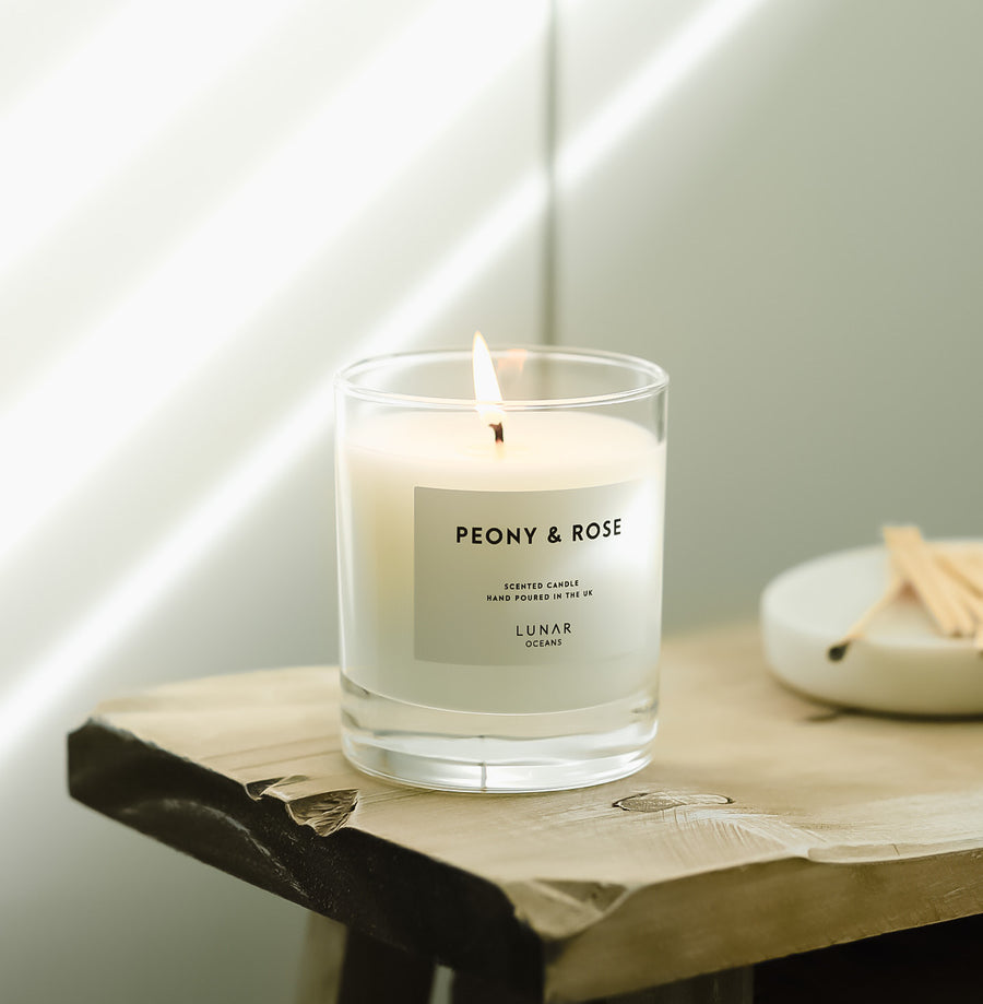 Peony & Rose Scented Candle, 200g